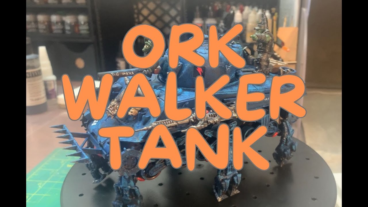 Sponge-Painting an Ork Walker Tank Conversion - YouTube