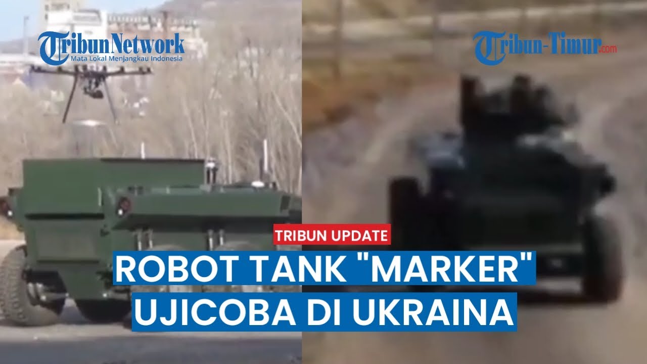 🔴 GAWAT! Pasukan Zelenskiy Perang Lawan Robot, Mengenal Tank Robot ...