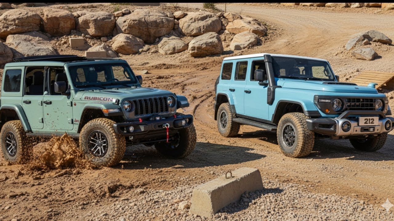 2025 BAW 212 vs 2025 Jeep Wrangler: Retro-Geländewagen im Check! - YouTube