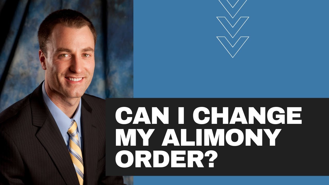 Can I change my alimony order? - YouTube