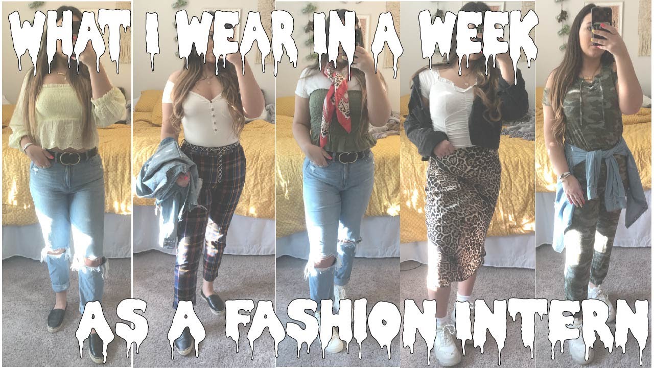 what i wear in a week as a fashion intern!!! - YouTube