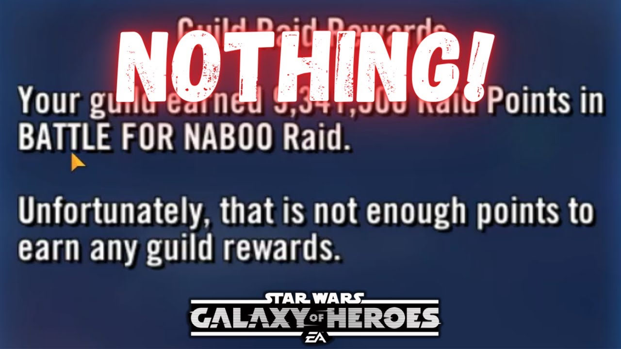 The Naboo Raid is a Travesty for Smaller Guilds - ZERO REWARDS??? - YouTube