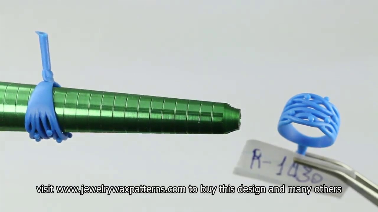Jewelry wax design pattern for lost wax casting - YouTube