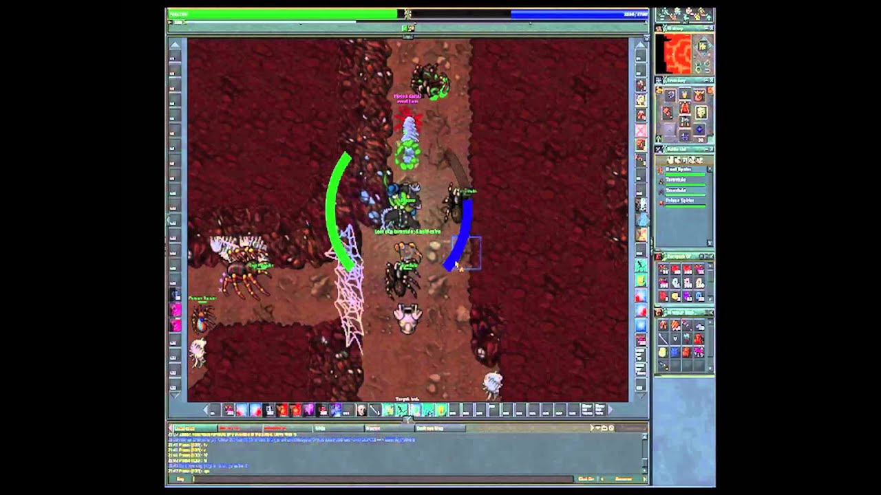 Tibia: Giant Spiders forbidden lands magos 85+ - YouTube