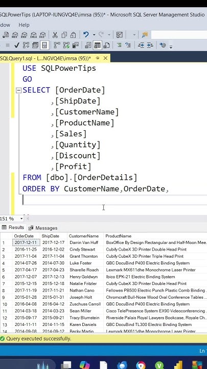 Fast SQL SELECT ORDER BY using Field Positions #sql #sqltips #sqlforbeginners - YouTube