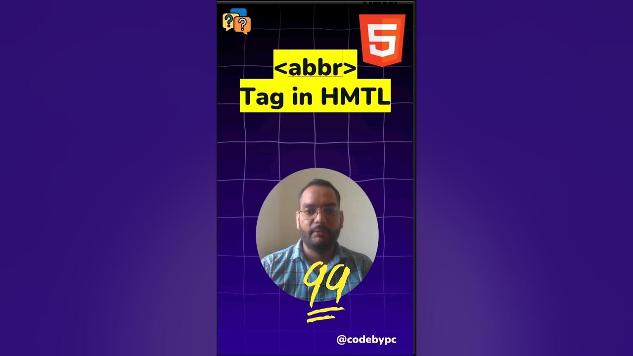 abbr tag in HTML || Frontend Web Development Interview Questions || HTML Tags #html5 #shorts ...