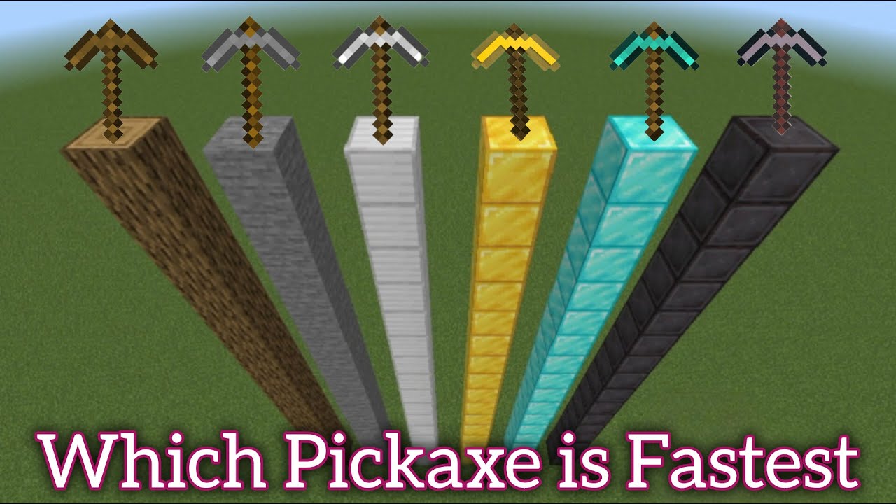 Which Pickaxe is fastest ⛏️ || Minecraft faster Pickaxe || Minecraft ...