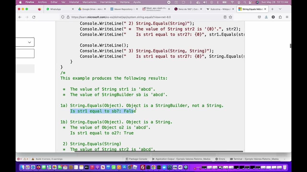 Objeto string en C#: Entendiendo el método Equals para comparar cadenas - YouTube