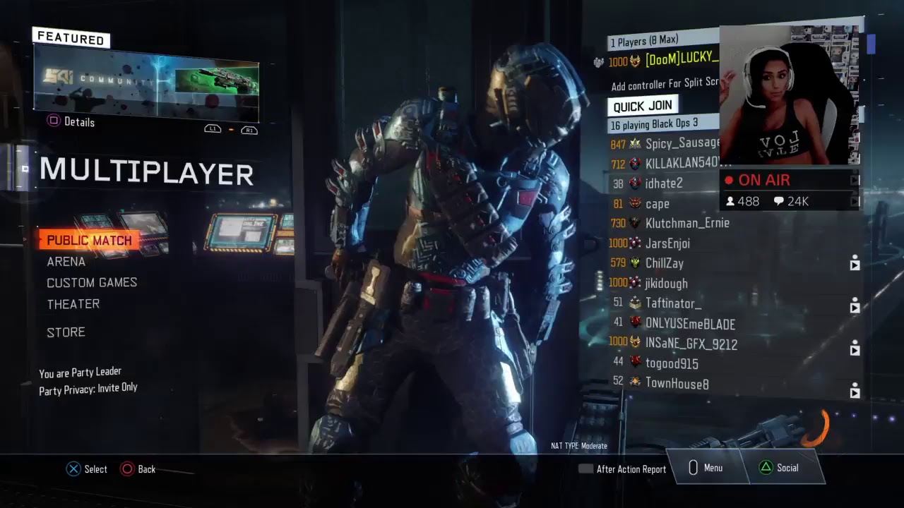 BLACK OPS 3 #2 RANKED PLAYER W/LUCKYGIRL! - ROAD TO 400,000 KILLS W/BRM ...