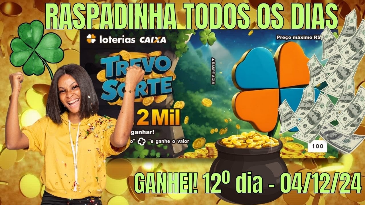 🍀*RASPADINHA PREMIADA* 05/12/24 - TREVO DA SORTE ATÉ GANHAR R$2.000 - RASPADINHA LOTERICA CAIXA ...