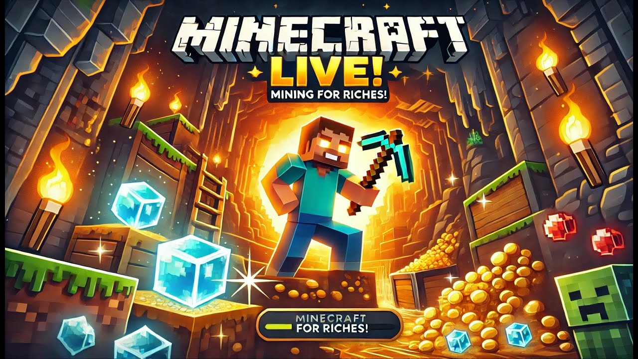 EP3:🔴 Minecraft Live: Mining for Diamonds and Adventure! - YouTube