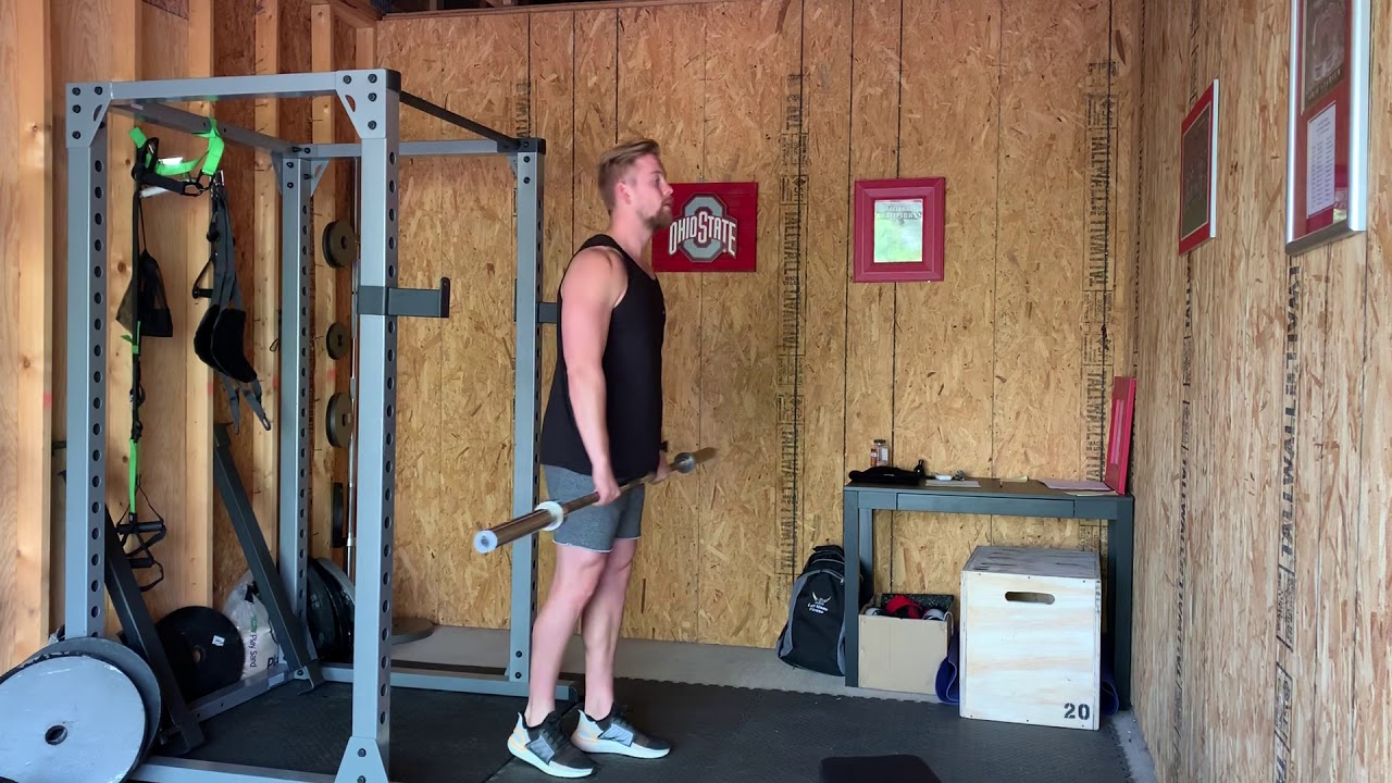 Standing barbell shoulder exercises - YouTube