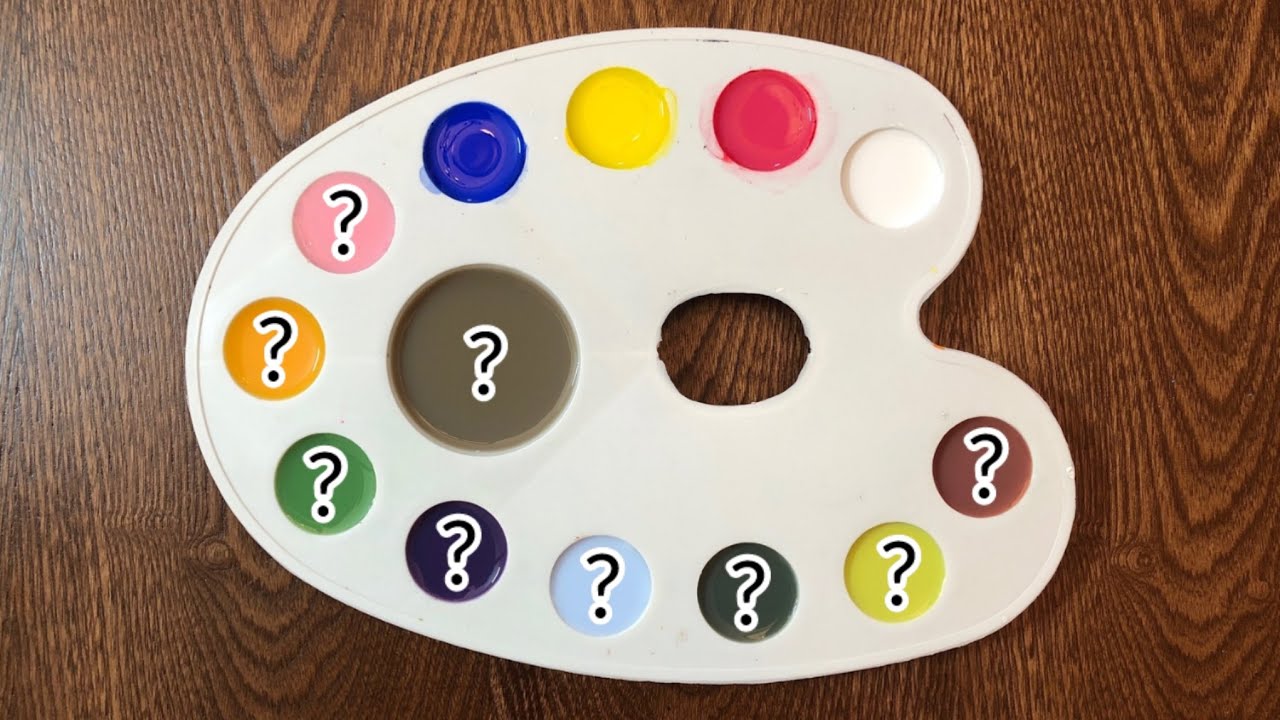 How to create 9 new colors fron 4 primary colors / Color mixing - YouTube