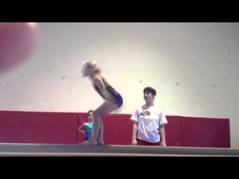 Back handspring on beam - YouTube
