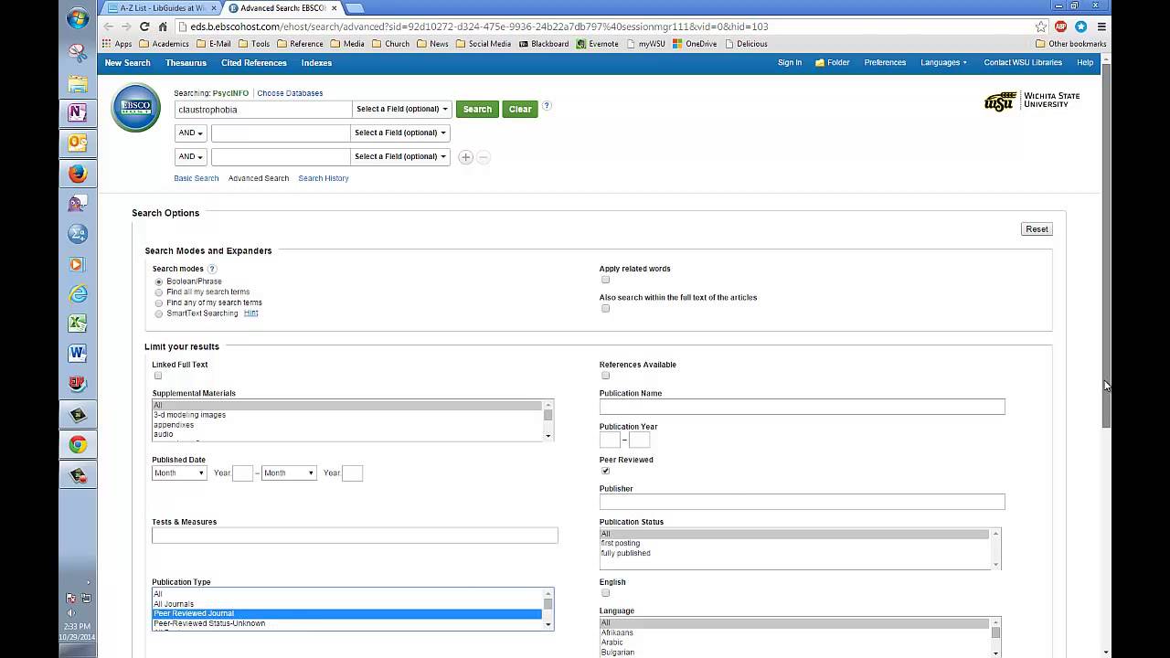 Finding Articles Using PsycINFO - YouTube