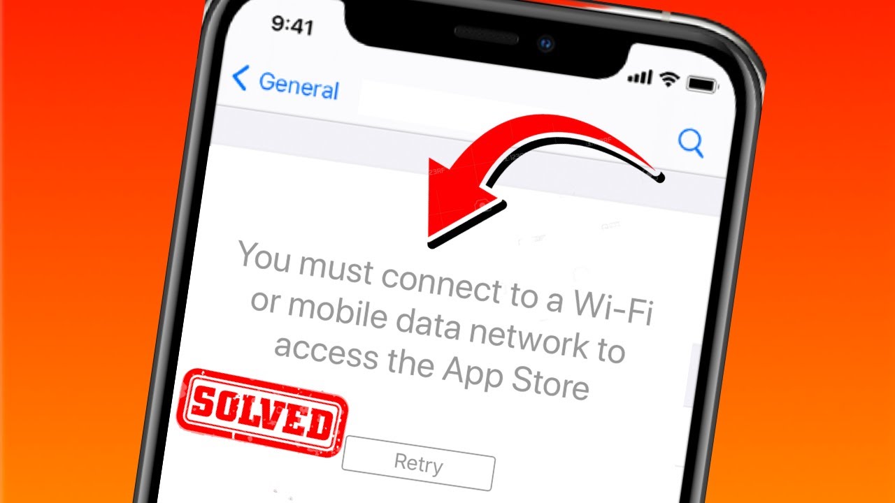 You must connect to a WiFi or cellular data network to access the app ...