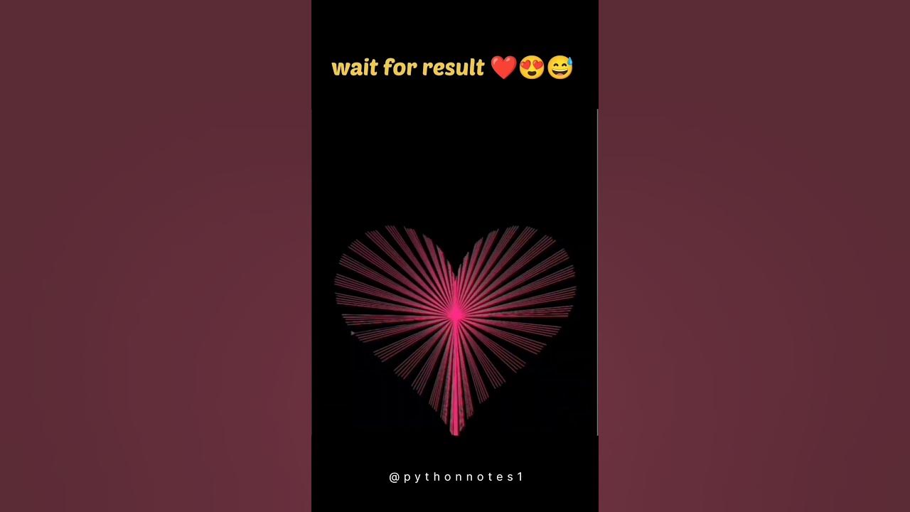 Amazing Python Heart Graphic In Python Codetry It Python Html Codeing Youtube 