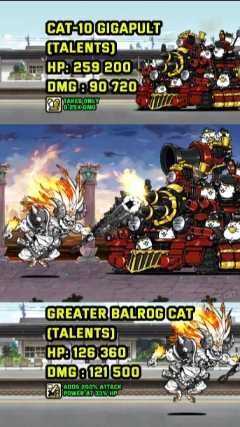The Battle Cats : Balrog vs CAT-10 Gigapult lv50 #shotrs #thebattlecats ...