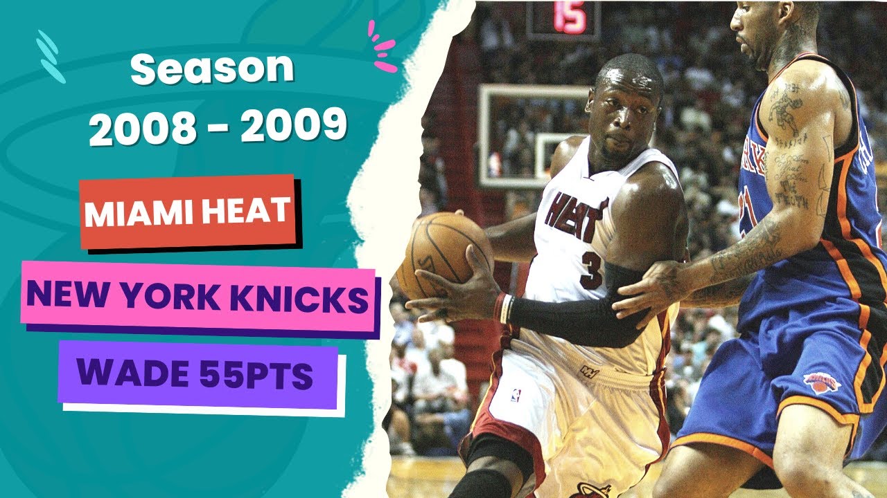 New York Knicks vs. Miami Heat, NBA Full Game, April 12, 2009, Regular ...