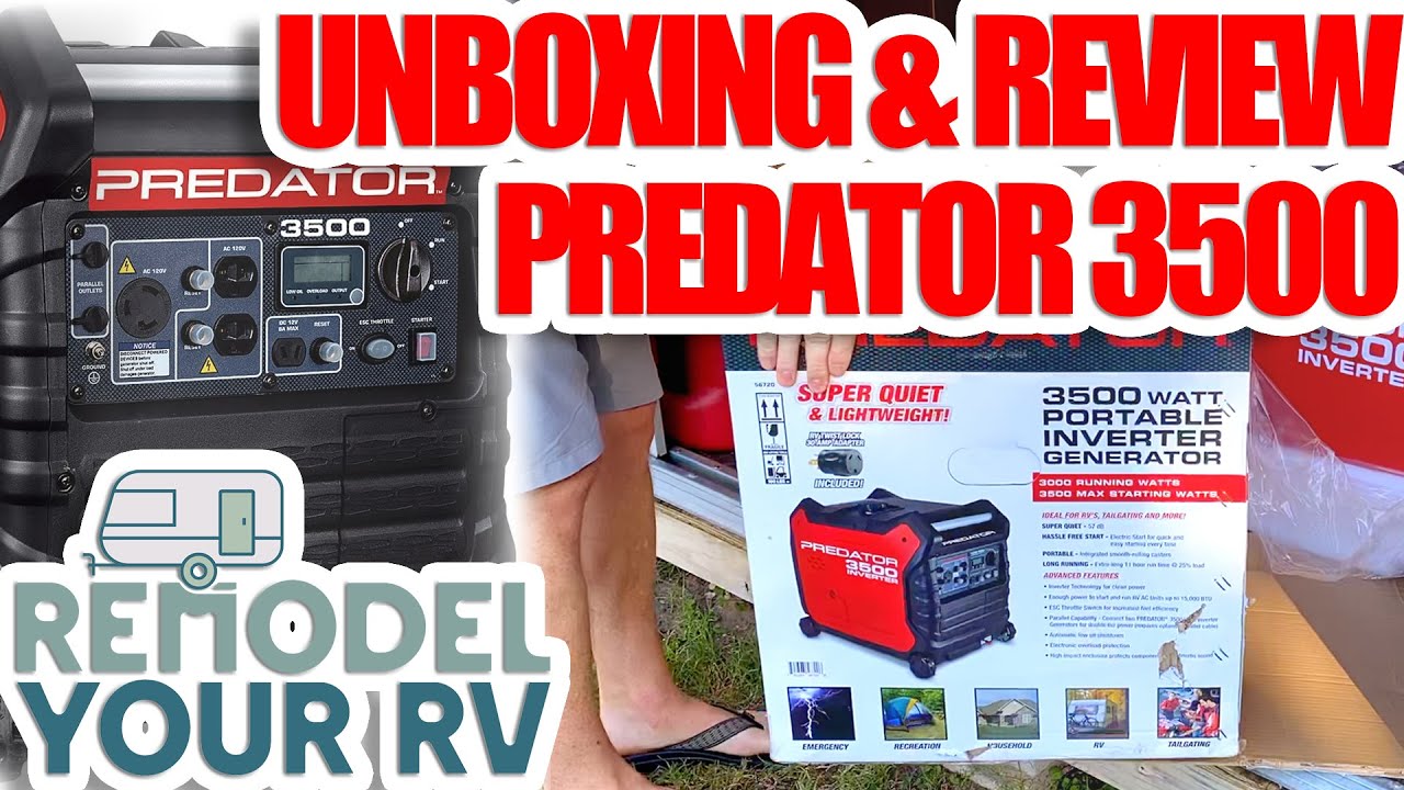 Predator 3500 Watt Generator - Unboxing, Prep, & Startup - YouTube