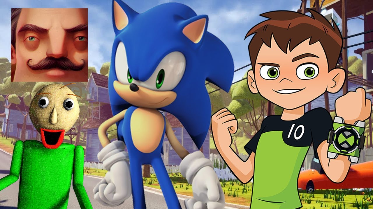Hello Neighbor - New Neighbor Baldi Thanos Sonic Ben 10 History Part ...