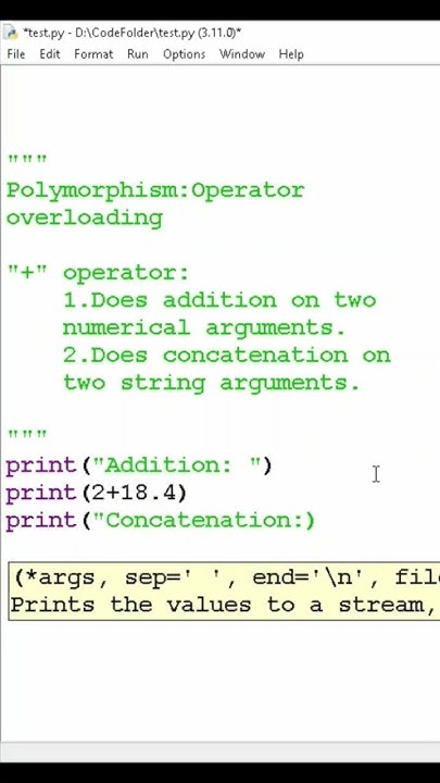 Polymorphism In Python Shorts Python Coding Pythontricks Pythonprogramming Youtube 