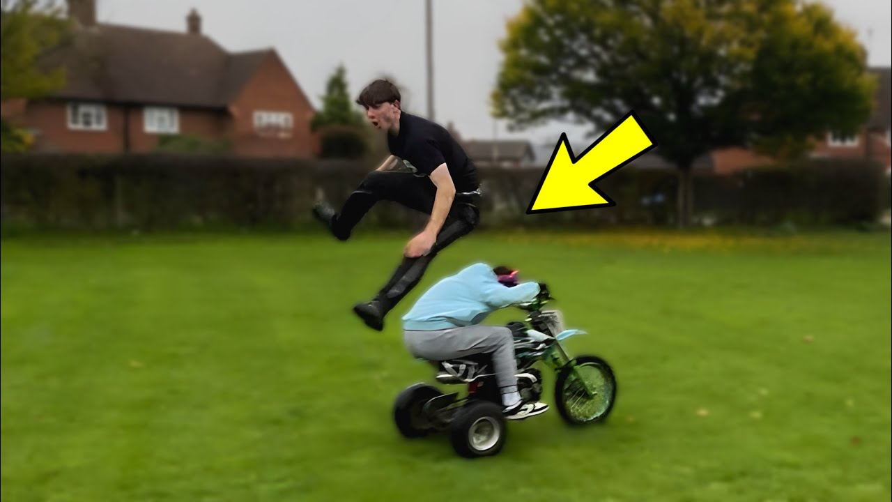 Jumping Over Speeding Motorcycle! - YouTube