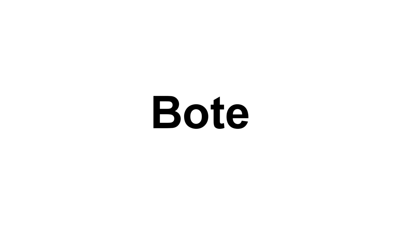 Bote - YouTube