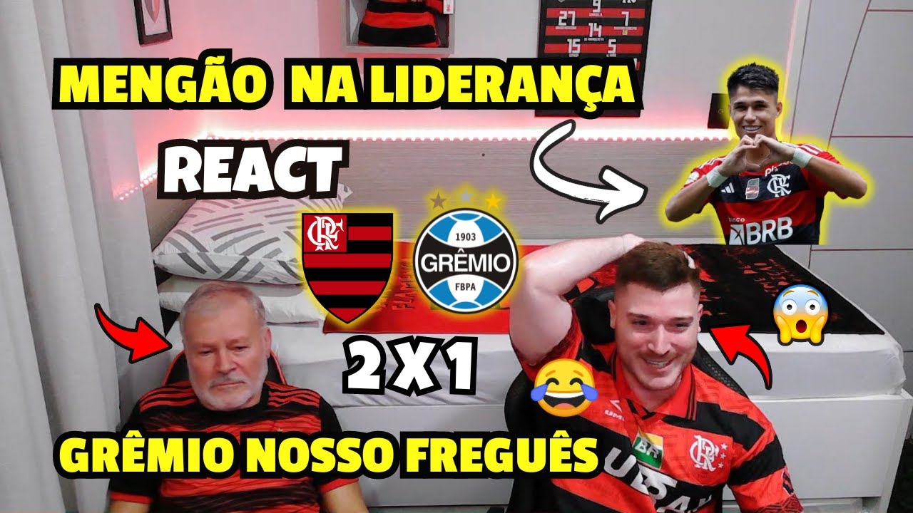 REACT - FLAMENGO 2 X 1 GRÊMIO - GRÊMIO NOSSO FREGUÊS - BRASILEIRÃ0 2024 - YouTube
