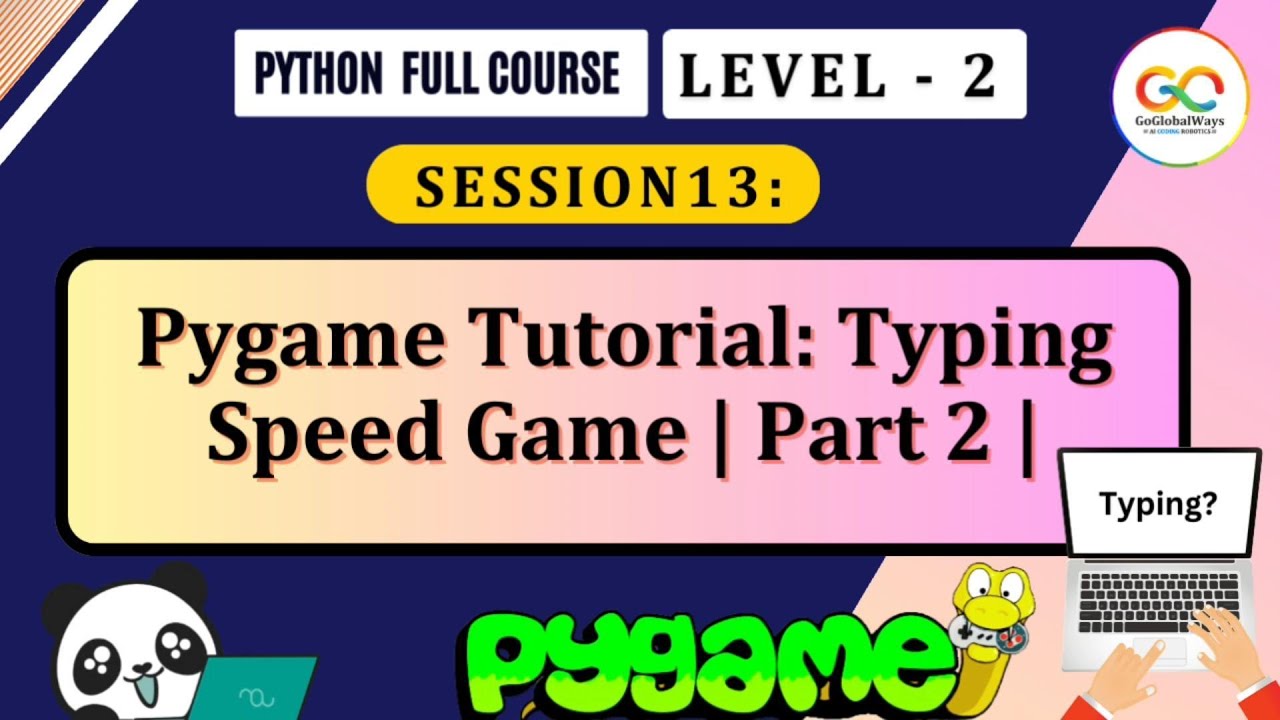 Pygame Tutorial Typing Speed Game Part 2 Python Programming Youtube 5859