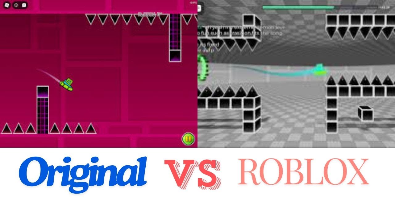 Geometry dash vs Roblox Geometry dash - YouTube