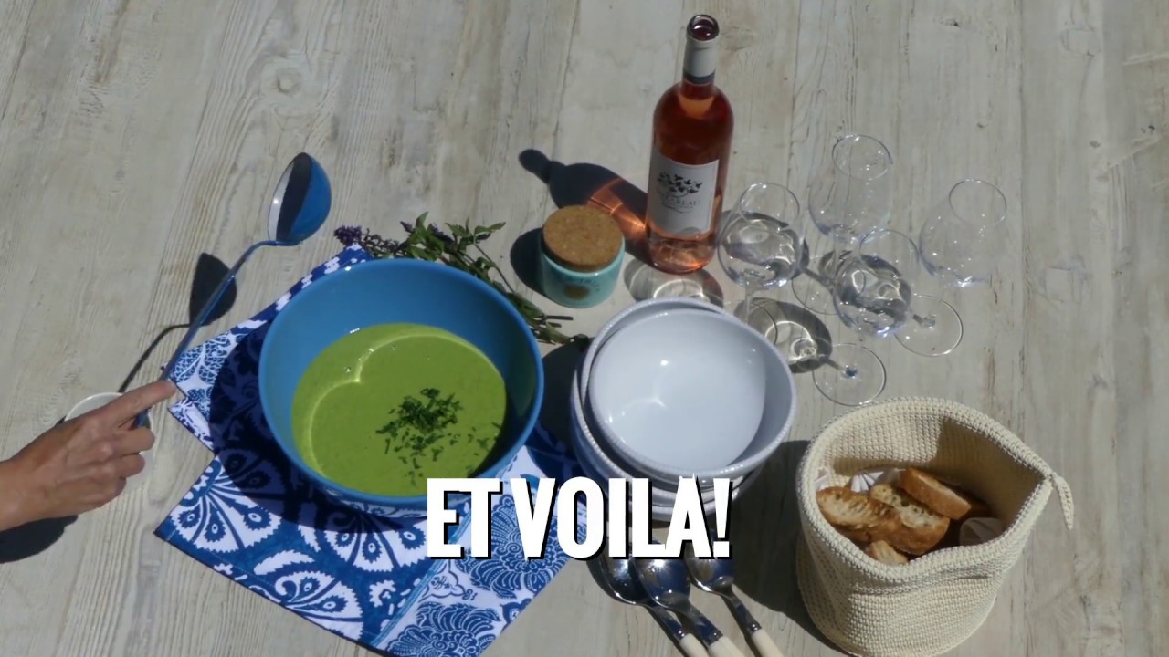 Pea and Asparagus Cold Soup Starter - quick and easy - YouTube