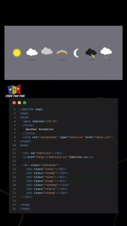 Weather Animation Using Htmlcss Html Css Animation Coding Web