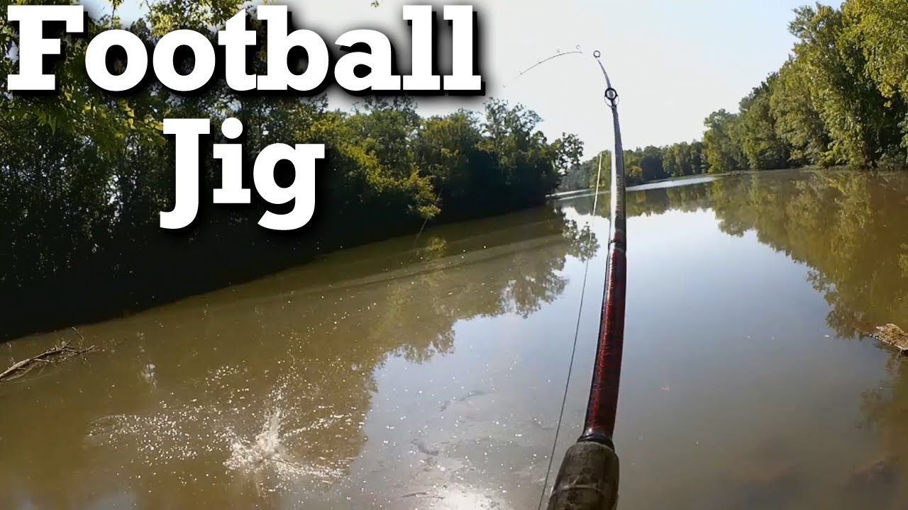 Bass Fishing with a Football Jig - Summer Bass from the Bank - YouTube