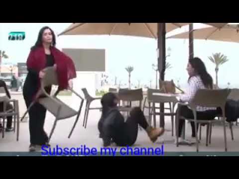 Chair pulling prank in turkey