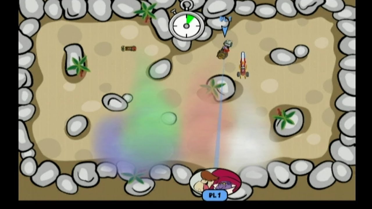 Wacky Races: Crash & Dash (Wii) Trap Minigames (The Gruesome Twosome ...