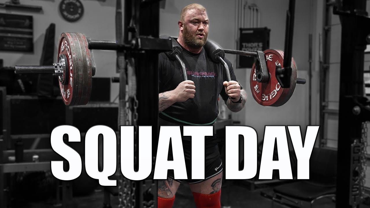 Squat & 1109lbs sled drag! Road to Arnold Strongman Classic - YouTube