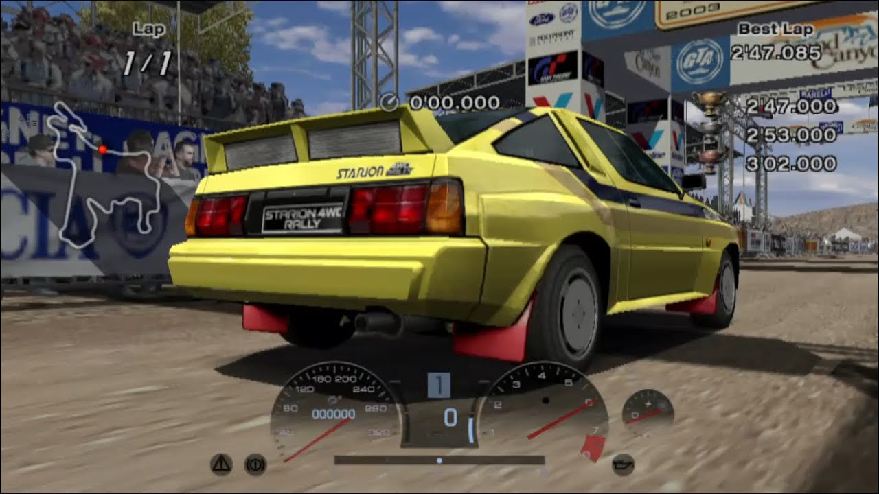 Gran Turismo 4 Mitsubishi STARION 4WD Rally Car ‘84 Grand Canyon 1 Lap ...