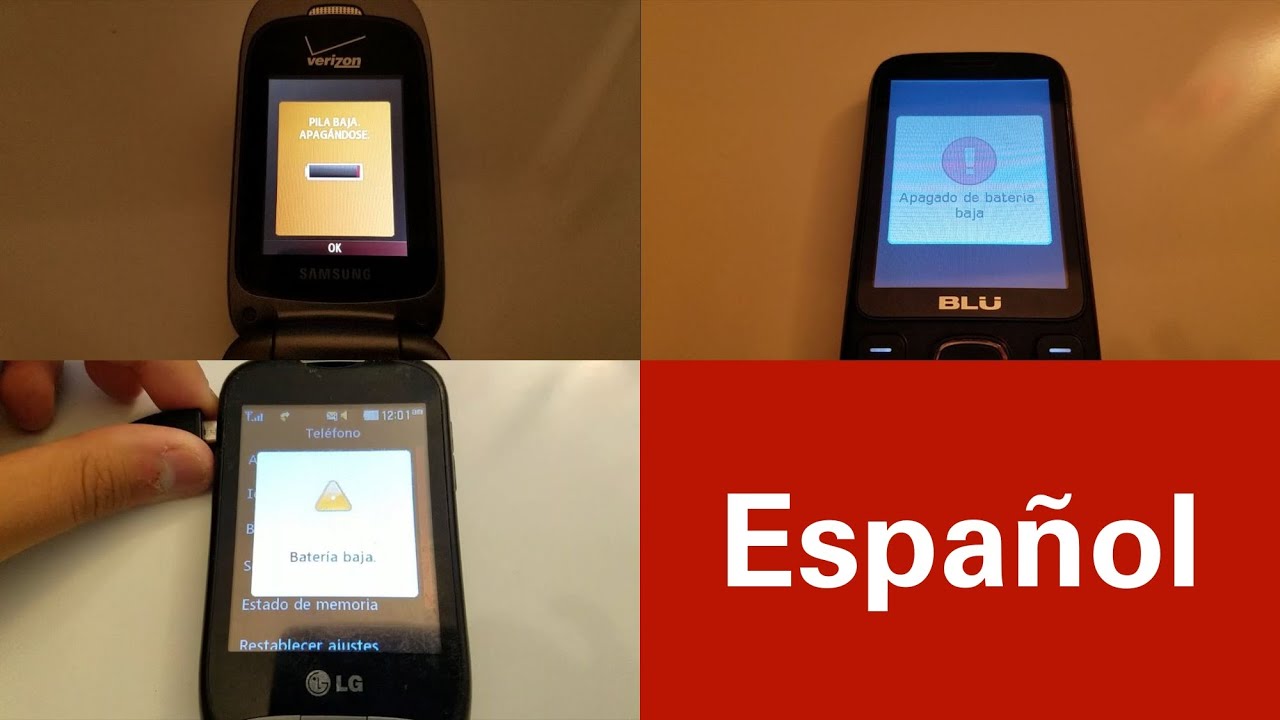 Battery low/battery empty alert collection (SPANISH EDITION) - YouTube