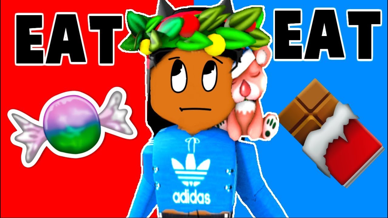EAT CHOCOLATE OR EAT CANDY?! 🤔 Roblox Pick A Side - YouTube