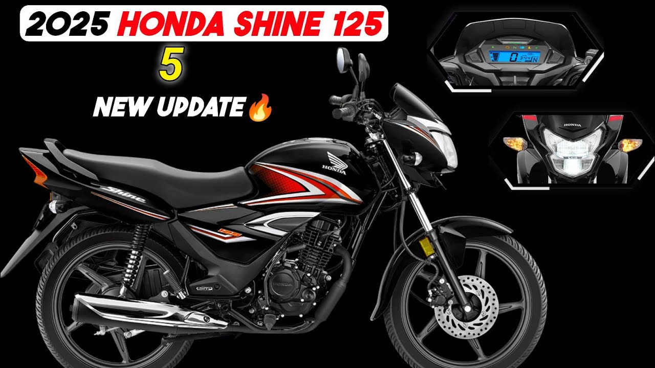 Honda Shine 125 New 2025 Model Update🔥 Led Headlight के साथ Digital ...