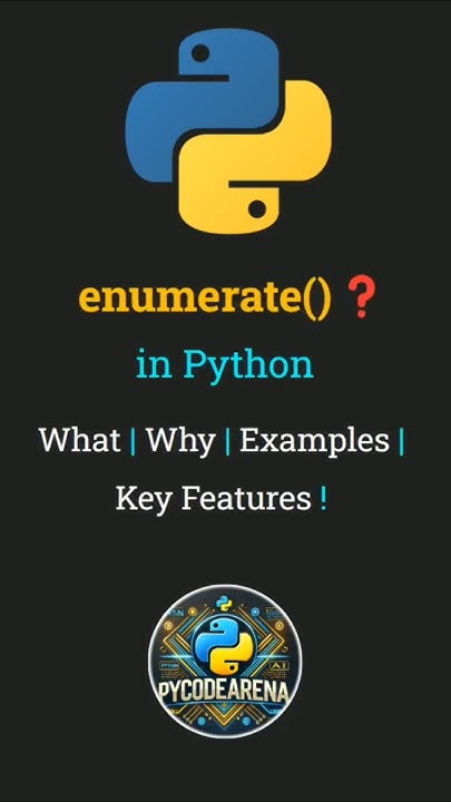📈 Python Enumerate Function | Enumerate Function in Python #python #coding #shorts #short # ...