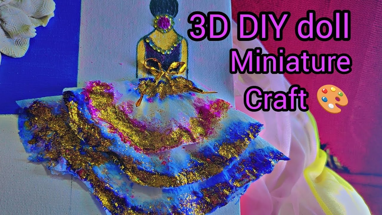 3D DIY doll miniature craft using tissue paper #new #diy #trending # ...