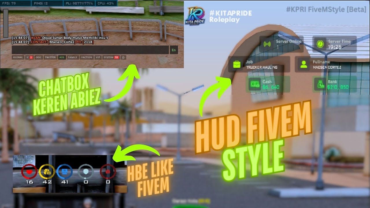 Mencoba SERVER SAMP LIKE FIVEM PARAH #samp #fivem #samprp #gta5 # ...