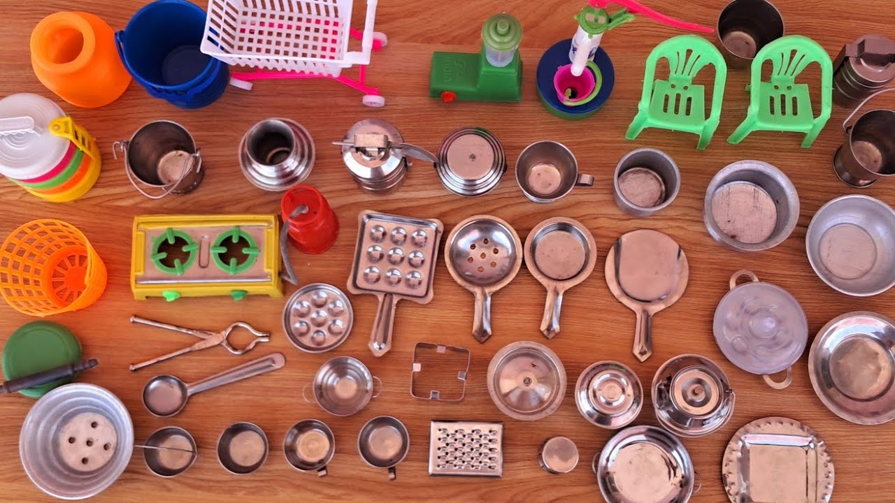 Unboxing miniature new kitchen set | 90's kids mini kitchen set ...