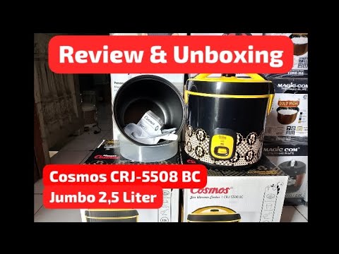 Review dan Unboxing Magic Com Cosmos CRJ-5508 BC Jumbo 2,5 Liter Batik ...