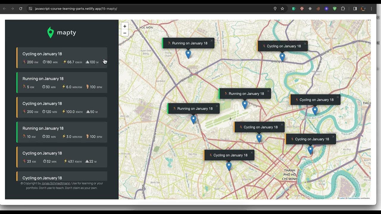 🚀 JavaScript Course Learning Parts - Mapty Project - YouTube
