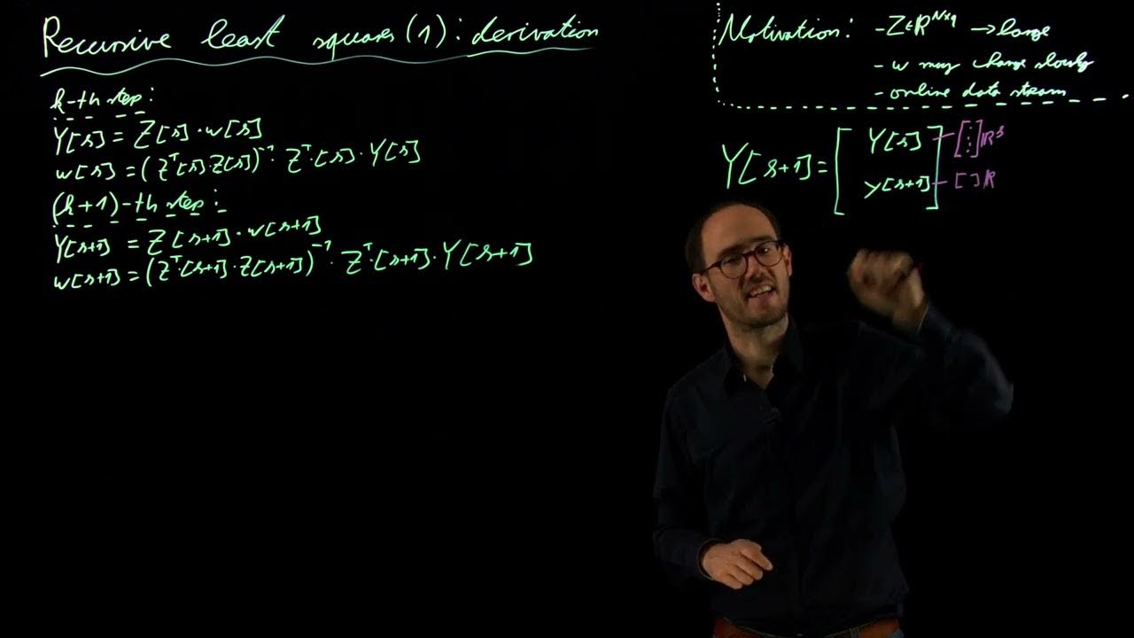 Recursive least squares: derivation part 1/2 (DS4DS 2.12) - YouTube