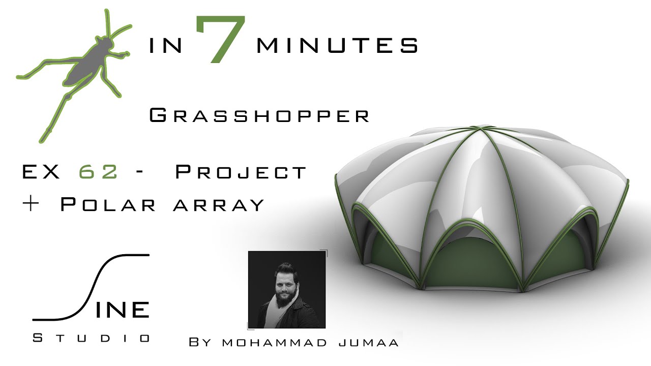 Grasshopper Tutorial In 7 Minutes Ex 62 Project Polar Array Youtube 5020
