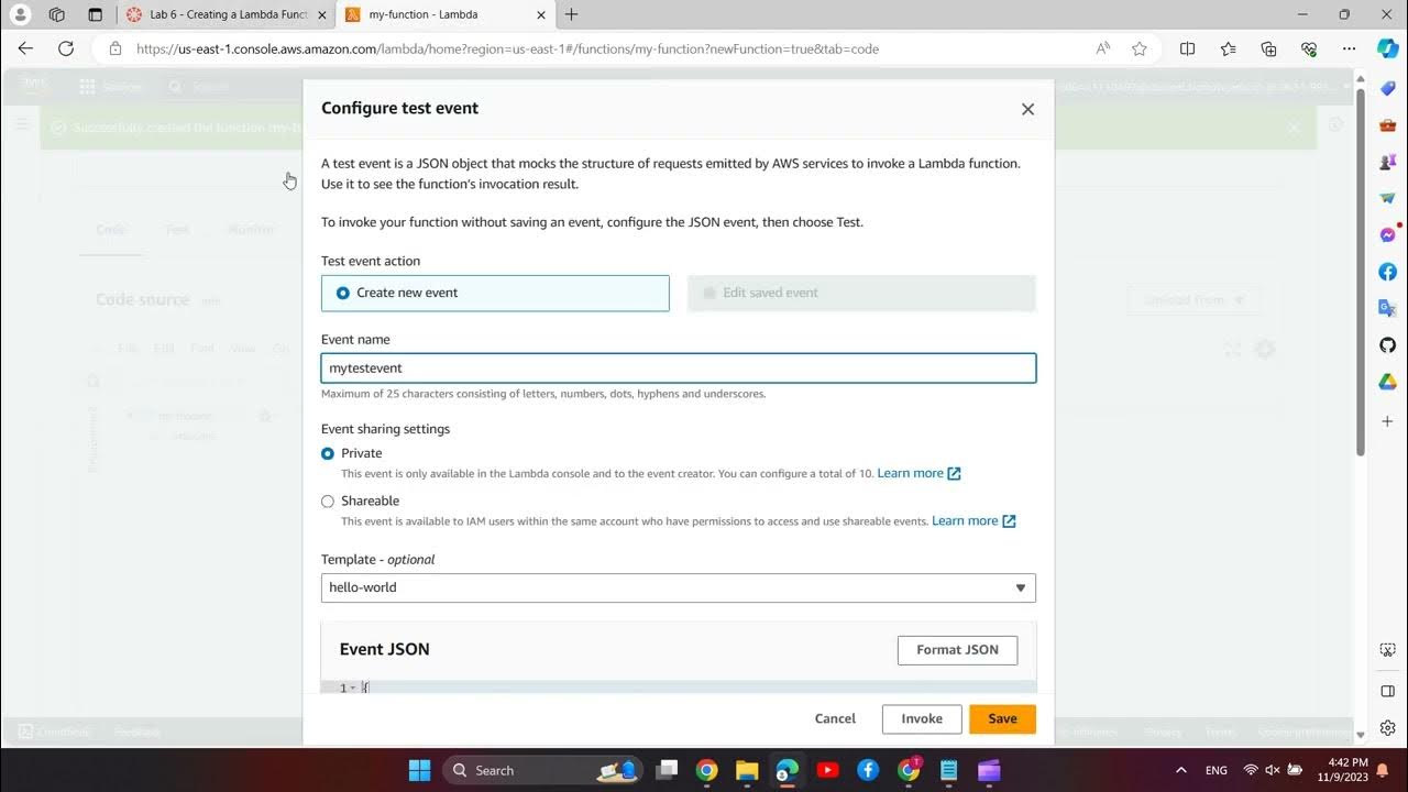 Trần Lâm Nhựt Khang 21110497 Lab 6 - Creating a Lambda Function - YouTube